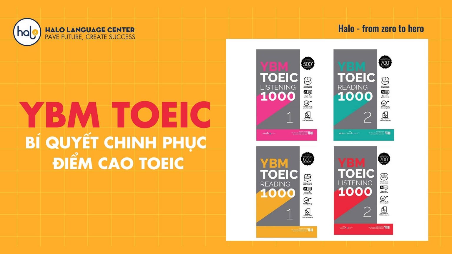 Tải miễn phí trọn bộ YBM TOEIC 1000 Vol 1,2,3 LC + RC Mới nhất 2022 - Halo English Center