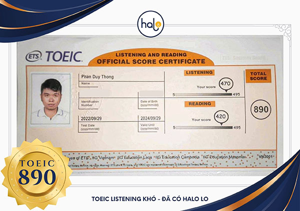 BẢNG VÀNG TOEIC tại Halo Language Center - Halo Language Center