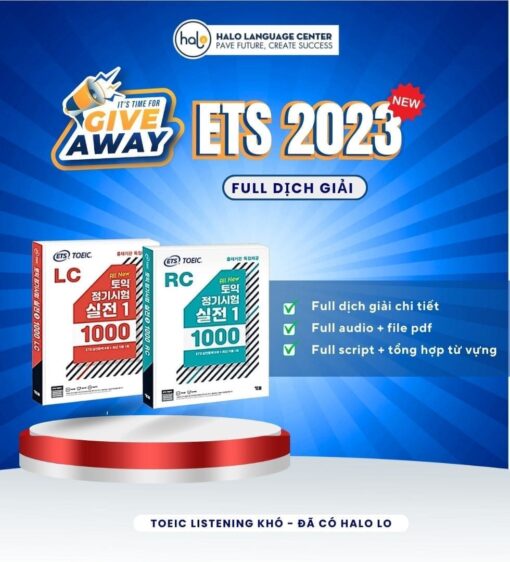 Bộ tài liệu ETS TOEIC 2023 – (PDF + Audio + Dịch giải chi tiết)